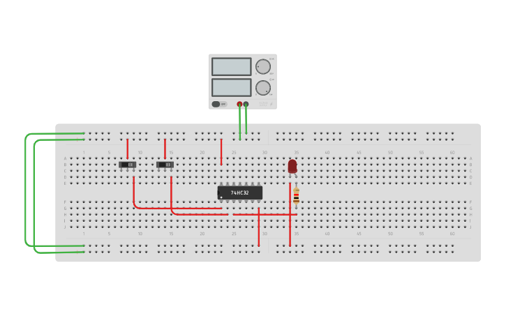 Circuit design OR GATE | Tinkercad