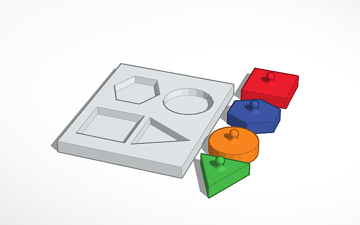 3D design Puzzle Montessori inspired | Tinkercad
