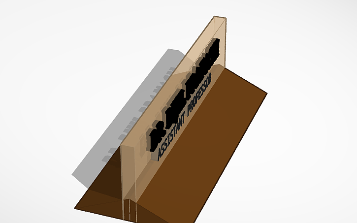 3D design Name Plate - Tinkercad