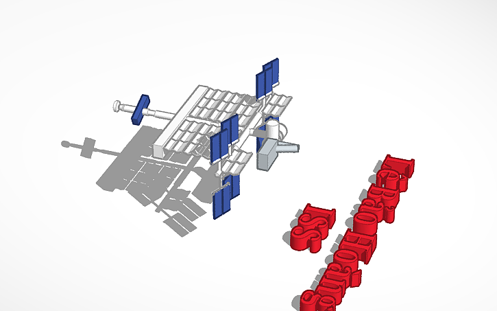 3D design ISS International space Station - Tinkercad