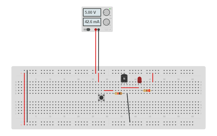 Circuit design Transistor - Tinkercad
