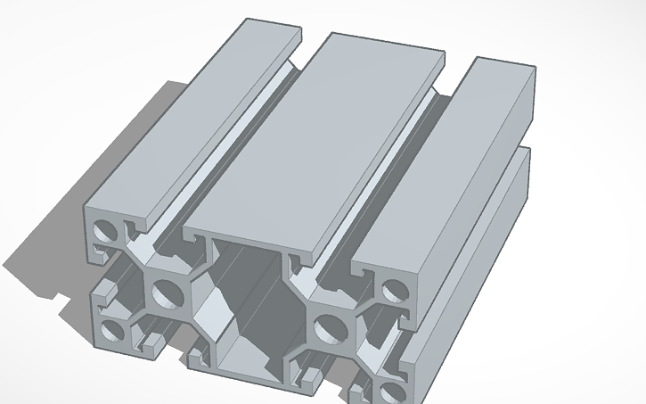 3D design Aluminum extrusion - Tinkercad