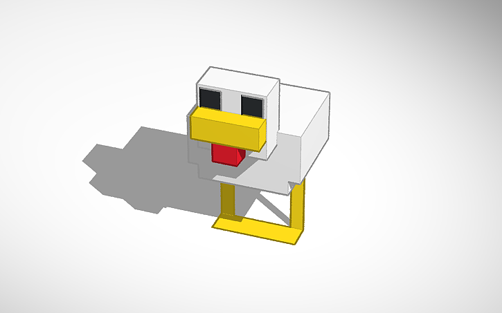 3D design Minecraft Chicken - Tinkercad