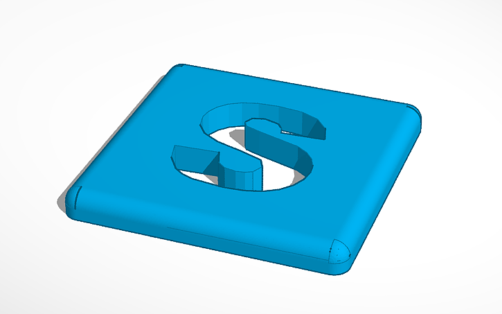 3D design s-stencil - Tinkercad