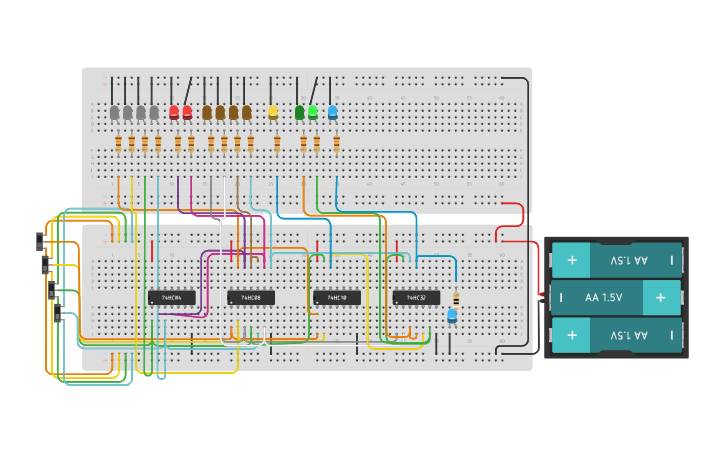 Circuit design Sample Logic Gate Circuit #2 - Tinkercad