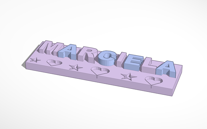 3D design Marciela backpack tag 3d print - Tinkercad