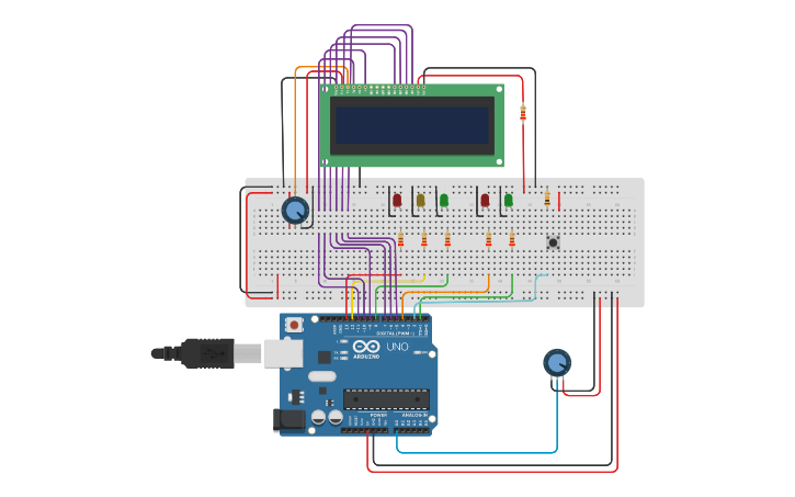 Circuit design Taller 2 - Semáforos - Tinkercad