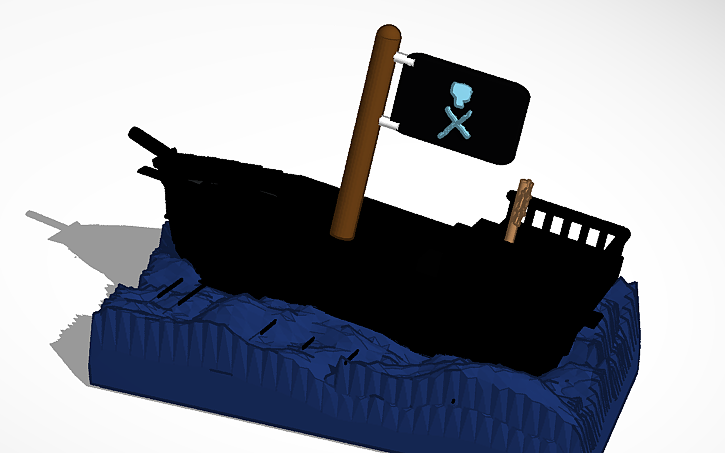 3D design Pirate ship - Tinkercad