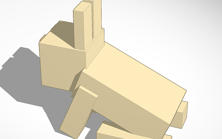 3D design Minecraft Rabbit - Tinkercad