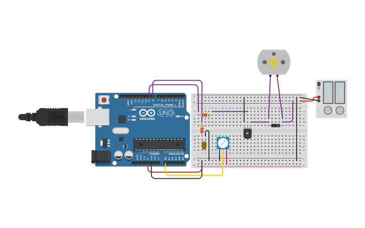 Circuit Design Arduino Motor Speed Control With Pot Tinkercad