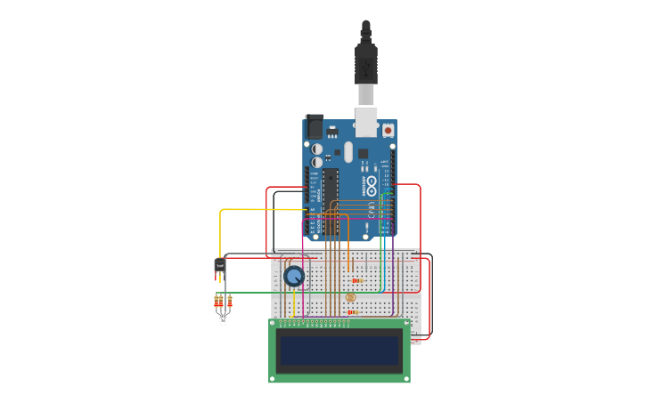 Circuit Design Sensor De Temperatura Tinkercad