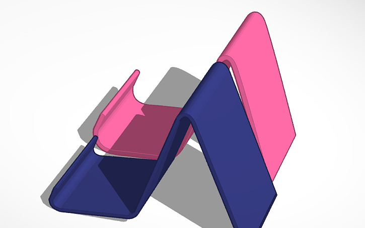 3D design mobile tablet stand - Tinkercad