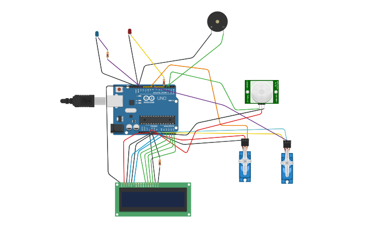 Circuit design SONAR - Tinkercad