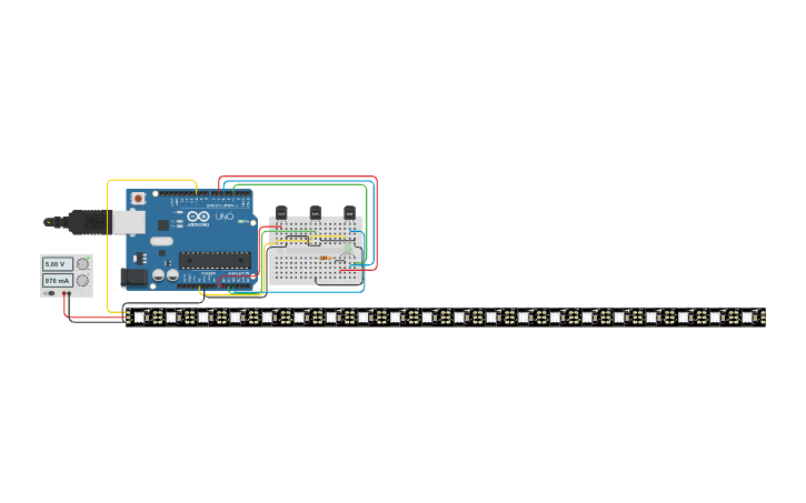 Circuit design RGB LED Control - Tinkercad