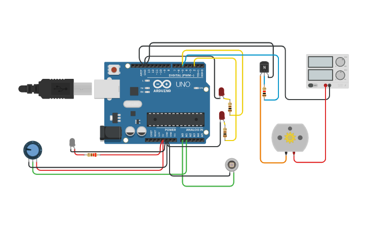Circuit design IoT-project - hand sanitizer - Tinkercad