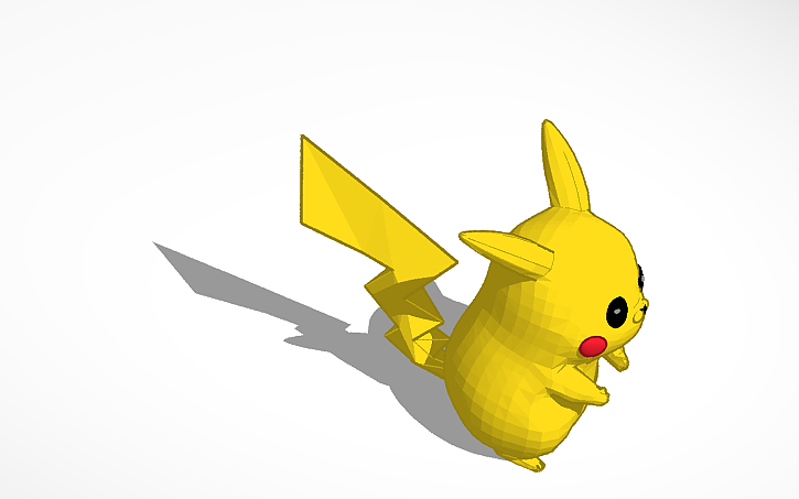 3D design pokemon 25 pikachu - Tinkercad