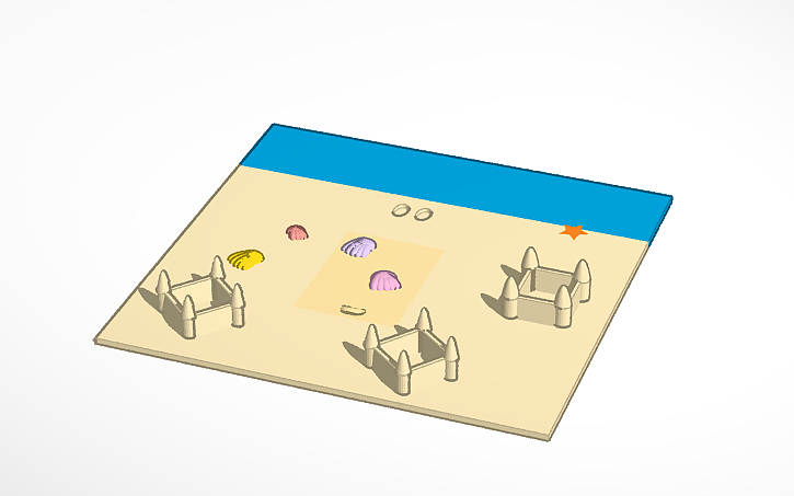 3D design A normal beach | Tinkercad