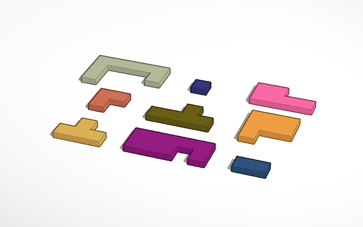 3D design Quadrat geomàgic d'un rectangle 3X5 (Lee Sallows) | Tinkercad