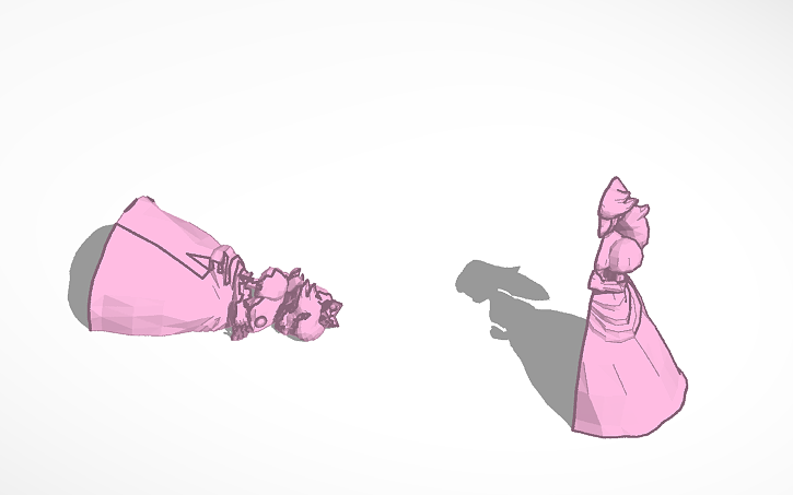 3D design Princess Peach (Queen) - Tinkercad