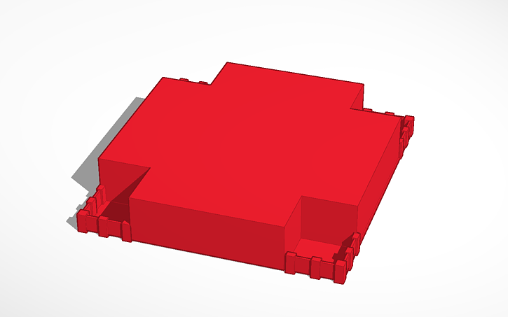 3D design Block balcony single floor - Tinkercad