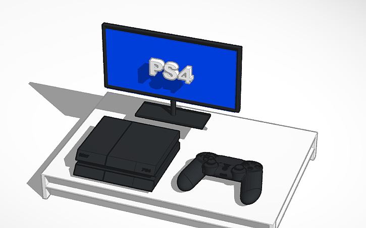3D design TV,PS4& PS4 CONTROLER | Tinkercad