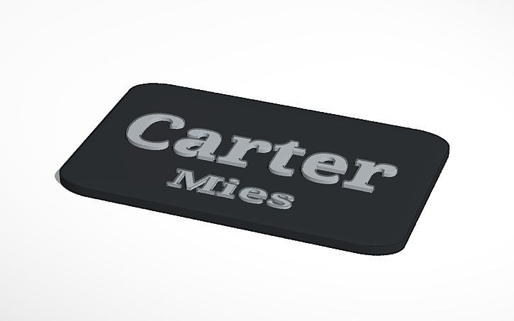 3D design Name tag v3 | Tinkercad