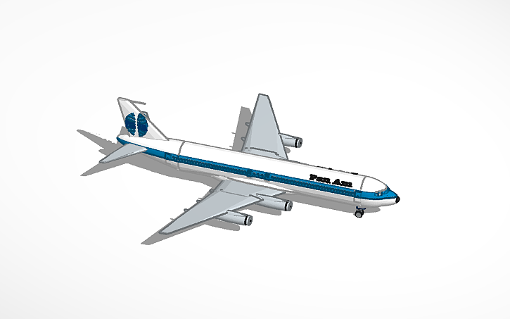 3D design Boeing 707 - Tinkercad