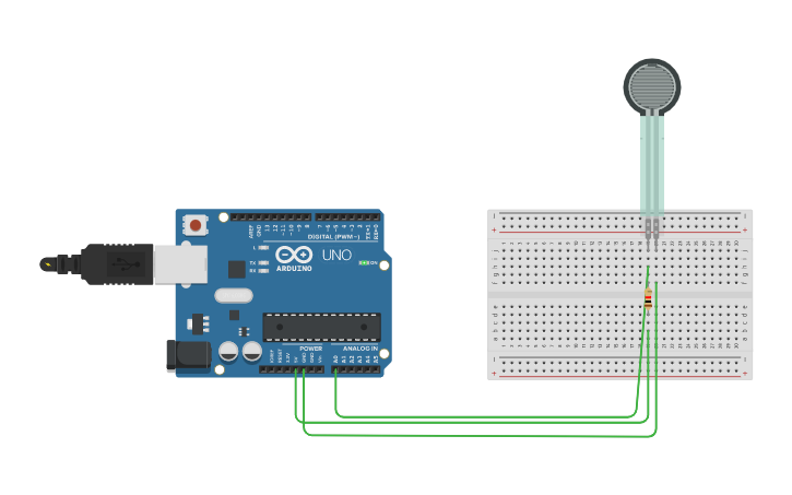 Circuit design Week 2 Force Sensor - Tinkercad