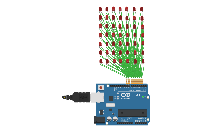 Circuit design DCV_20_12_Charlie_Plexing - Tinkercad
