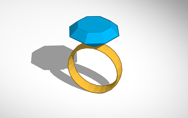 3D design diamond ring | Tinkercad