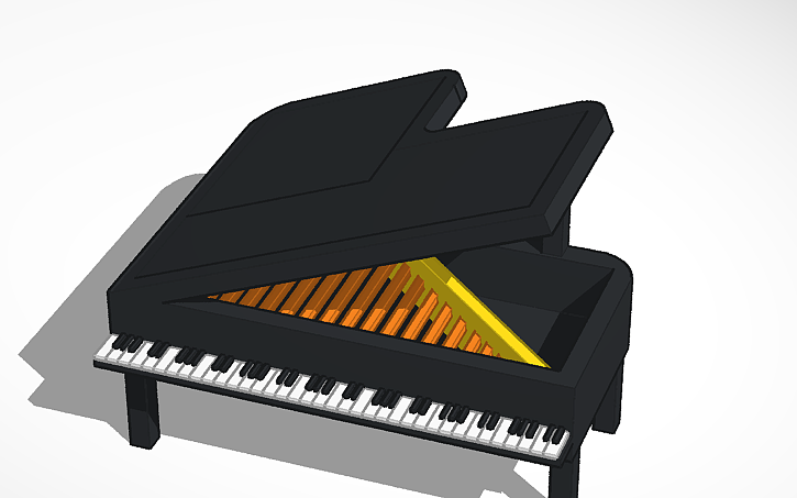 3D design Piyano | Tinkercad
