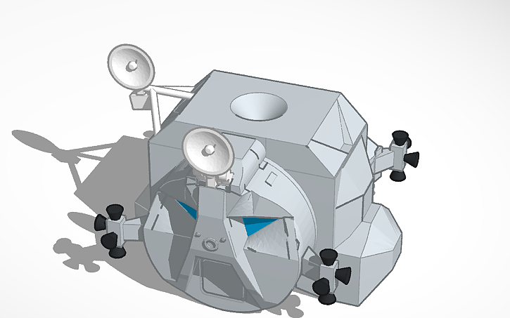 3D design Lunar Module Accent stage - Tinkercad