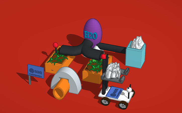 3D design MARS BASE (1st Primary School of Efkarpia) - Tinkercad