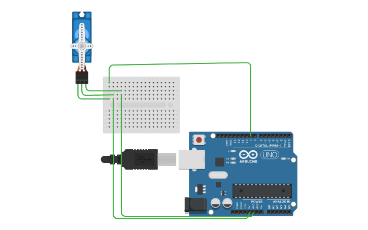 Circuit design Arduino Servo - Tinkercad Circuit design Arduino Servo - Tinkercad