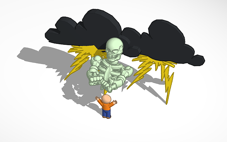 3D design skeleton god! - Tinkercad