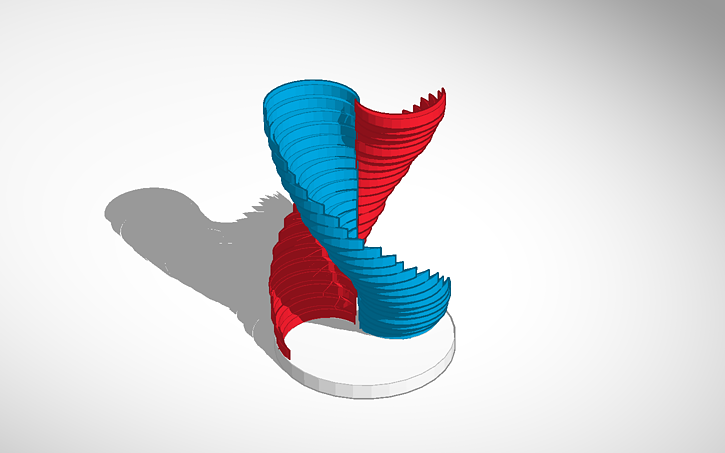 3D design Savonious wind turbine - Tinkercad
