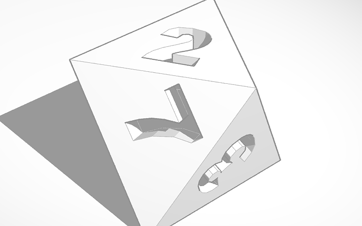 3D design D8 | Tinkercad