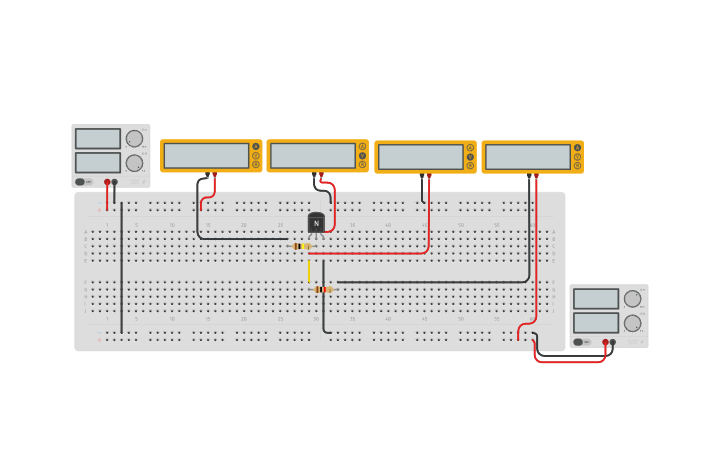 Circuit design CE configuration of npn Transistor - Tinkercad