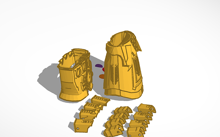 3D design Infinity gauntlet. Print ready | Tinkercad
