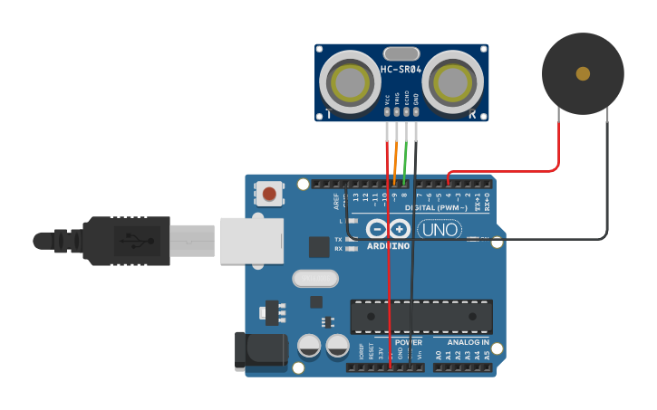 Circuit Design Social Distancing Device Tinkercad