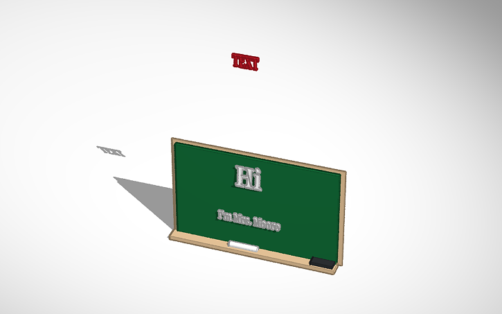 3D design chalkboard - Tinkercad