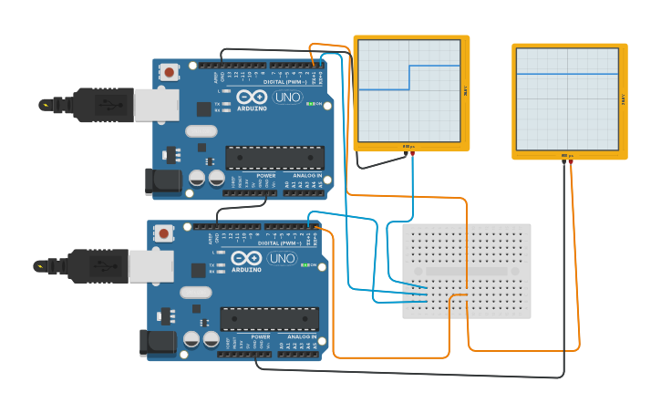 Circuit Design Serial Communication With Arduinos Tinkercad