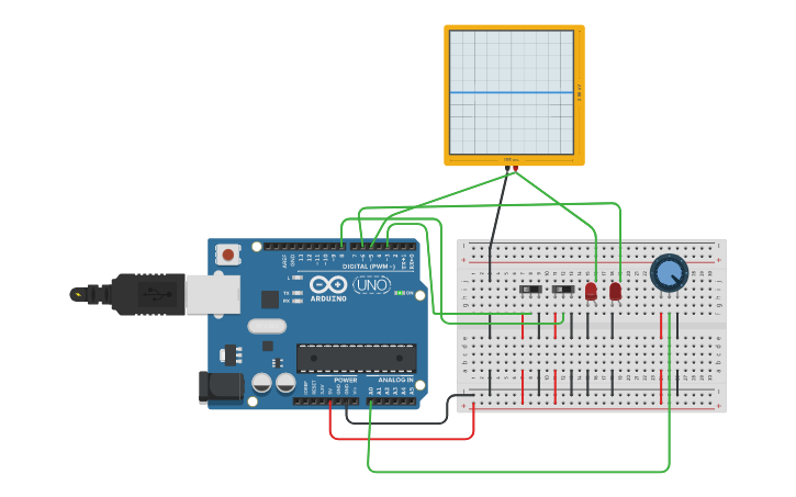 Circuit design Automatic Beam Light Control | Tinkercad