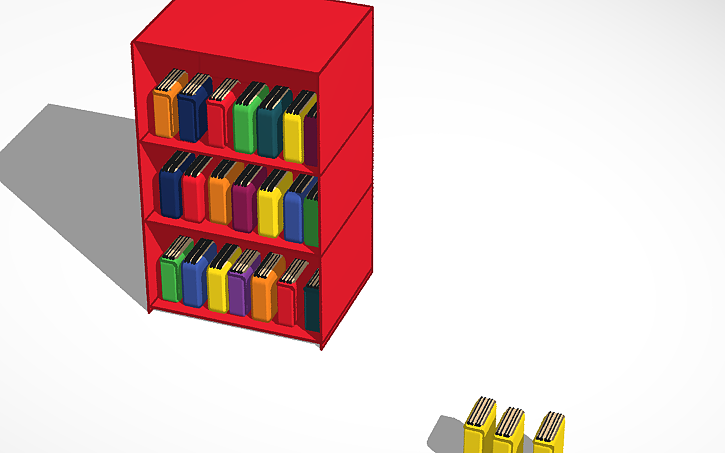 3D design Bookshelf - Tinkercad