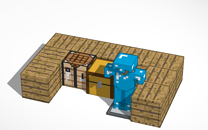 3D design minecraft house - Tinkercad