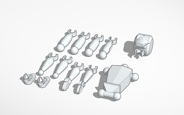 3D design 3D printable action figure - Tinkercad