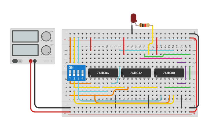 Circuit design Circuito digital - Tinkercad