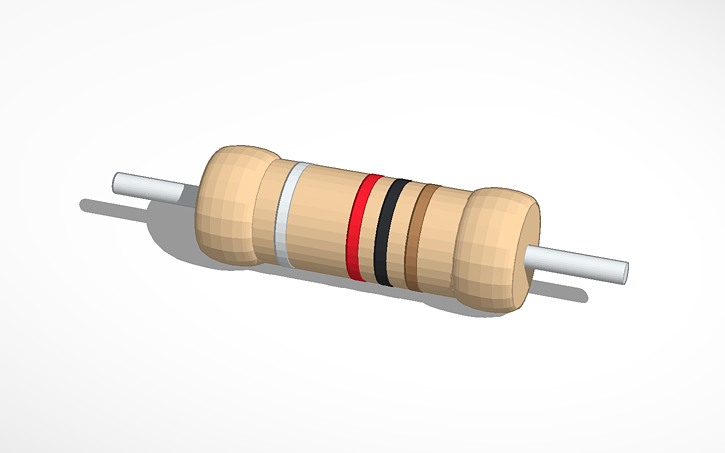 3d Design Resistor 1k Tinkercad