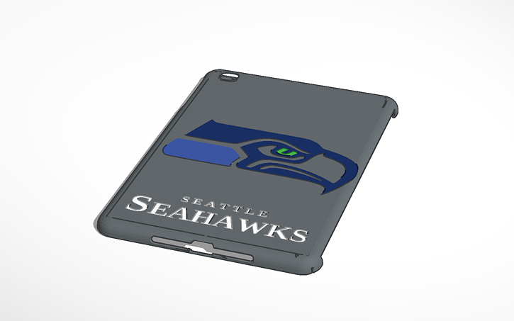 3D design Seahawks iPad Mini case | Tinkercad