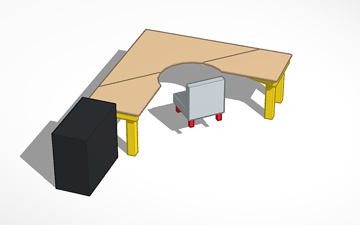 3D design New Desk/Office Layout | Tinkercad